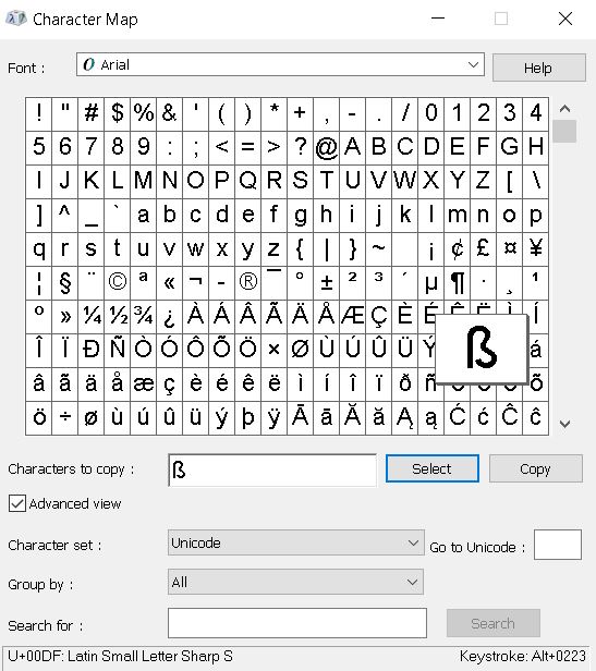 Shortcut Keys for Symbols Mostly Used in Engineering