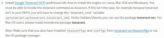 Extracting Text from Image using pytesseract module - Python Projects