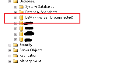 DBA CENTRALS: Mirrored databases are disconnected after you restart the ...