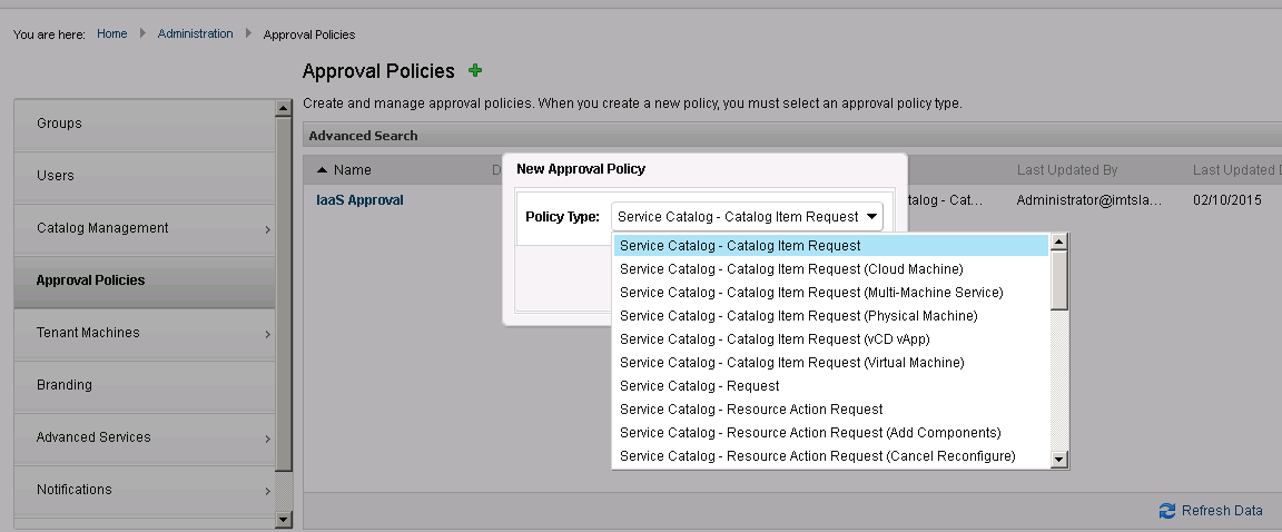 -: Governance and Approval policies