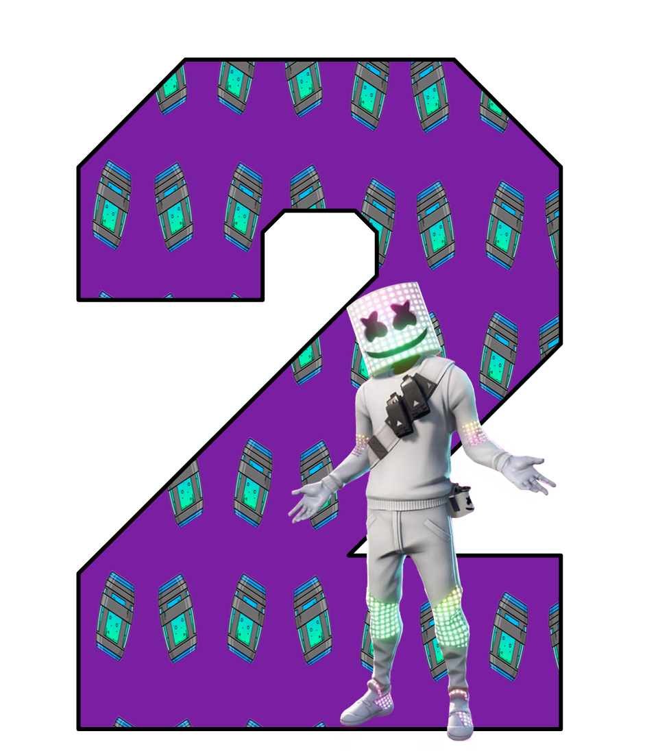 Kits imprimibles gratis : Números Fortnite para imprimir