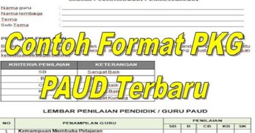 Contoh Format PKG PAUD Terbaru - Homesdku