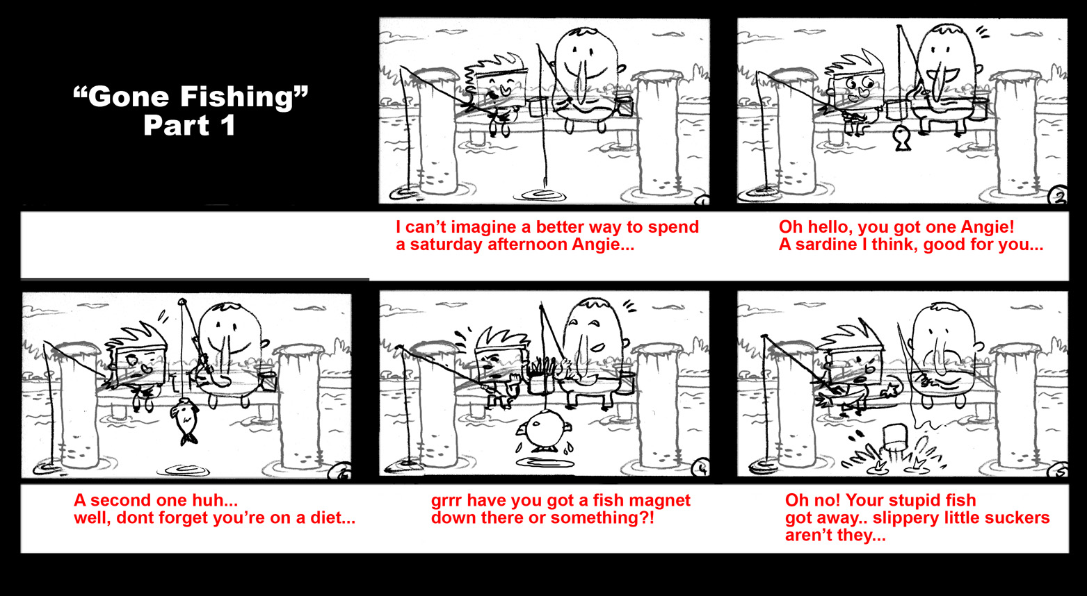 The ComicBook Factory: Gone Fishing - Storyboard Part 1