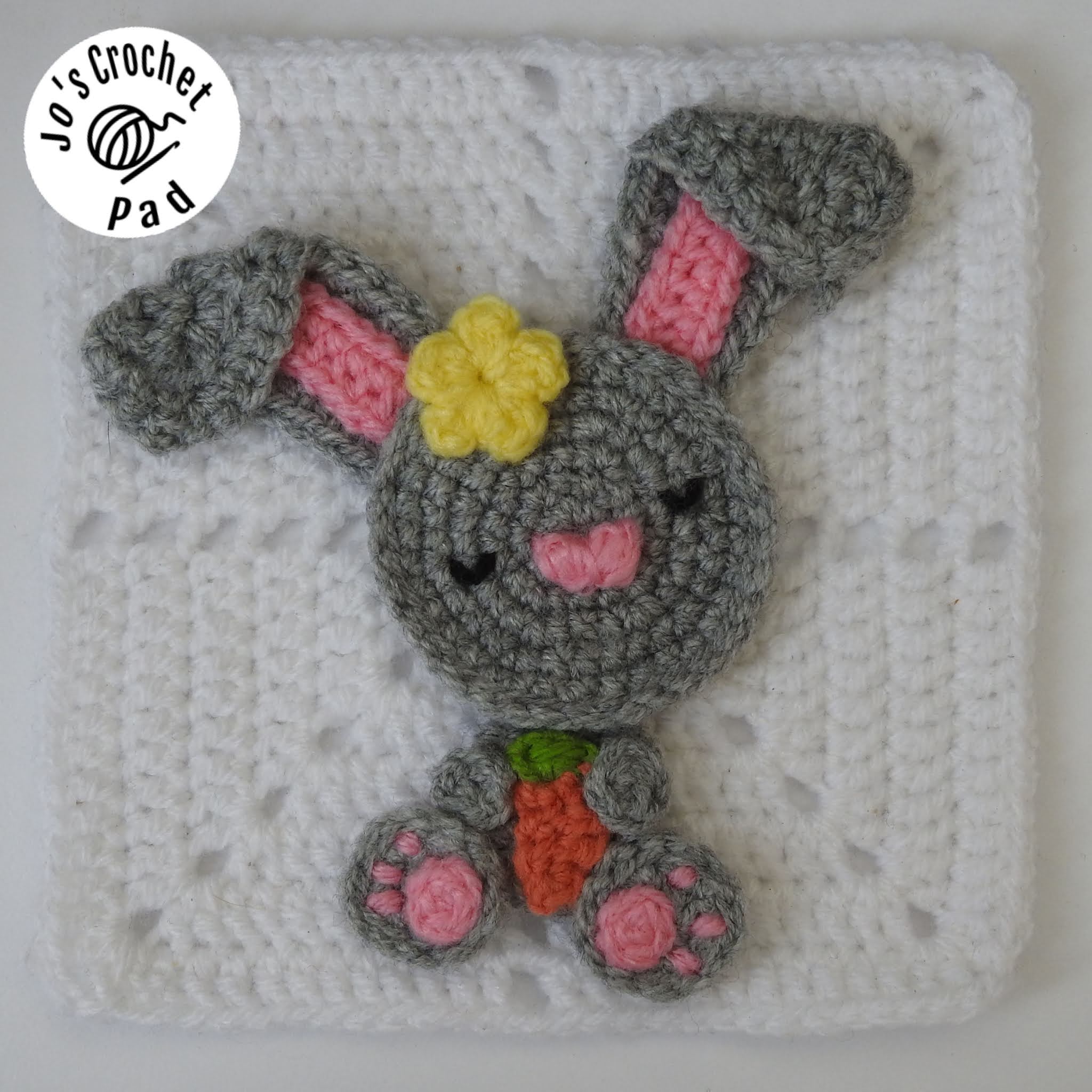 Jo's Crochet Pad Blog: Bunny Rabbit Applique/Embellishment Crochet ...