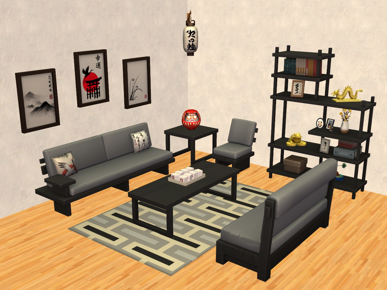 TheNinthWaveSims: The Sims 2 - TS4 - TS2 Snowy Escape Living Room