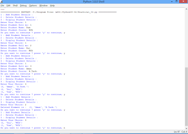 TGTPGTCS: Practical No. 16: Write a menu driven program which insert ... TGTPGTCS: Practical No. 16: Write a menu driven program which insert ...