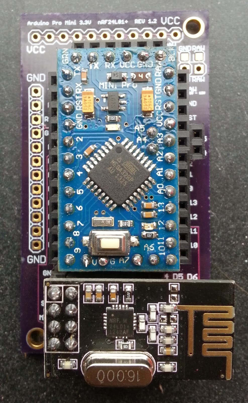 Arduino Tinkering Arduino Pro Mini 33v Wireless Nrf24l01 Board Rev12 Updated To Include Rev