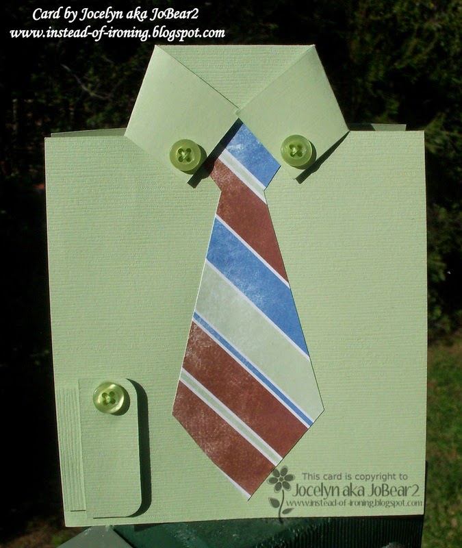 Instead of Ironing Blogspot: Shirt card for a Masculine Birthday or ...