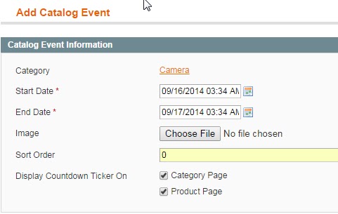 how to create catalog event in magento - Magento Tutorials