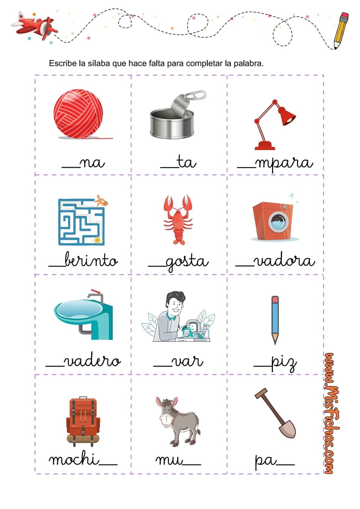 Fichas para Sílabas La Le Li Lo Lu | Materiales Educativos para Maestras