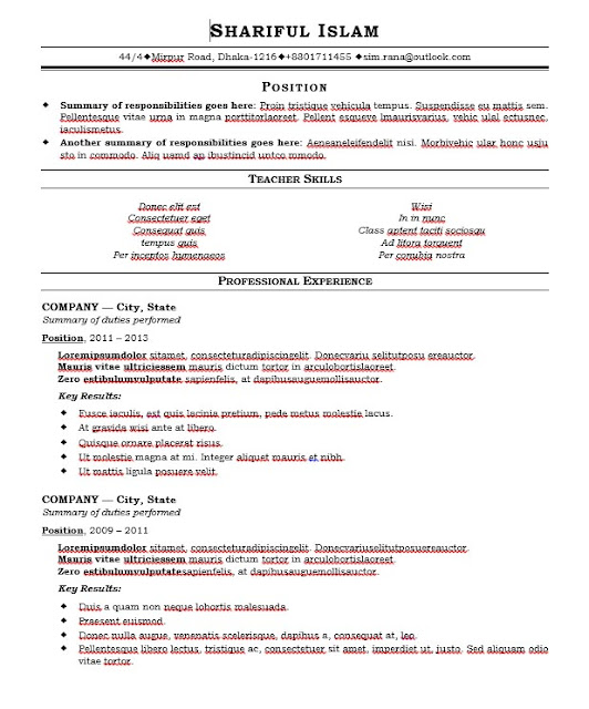 Traditional CV - CV Zone