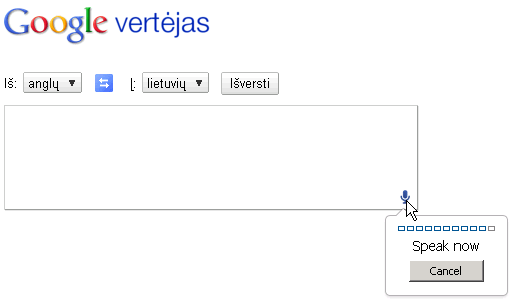 Vilius Kraujutis: Google balso vertėjas