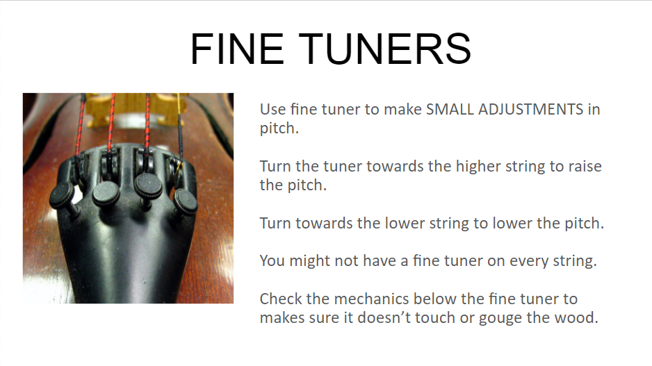 Orchestra Classroom: Teaching students how to tune