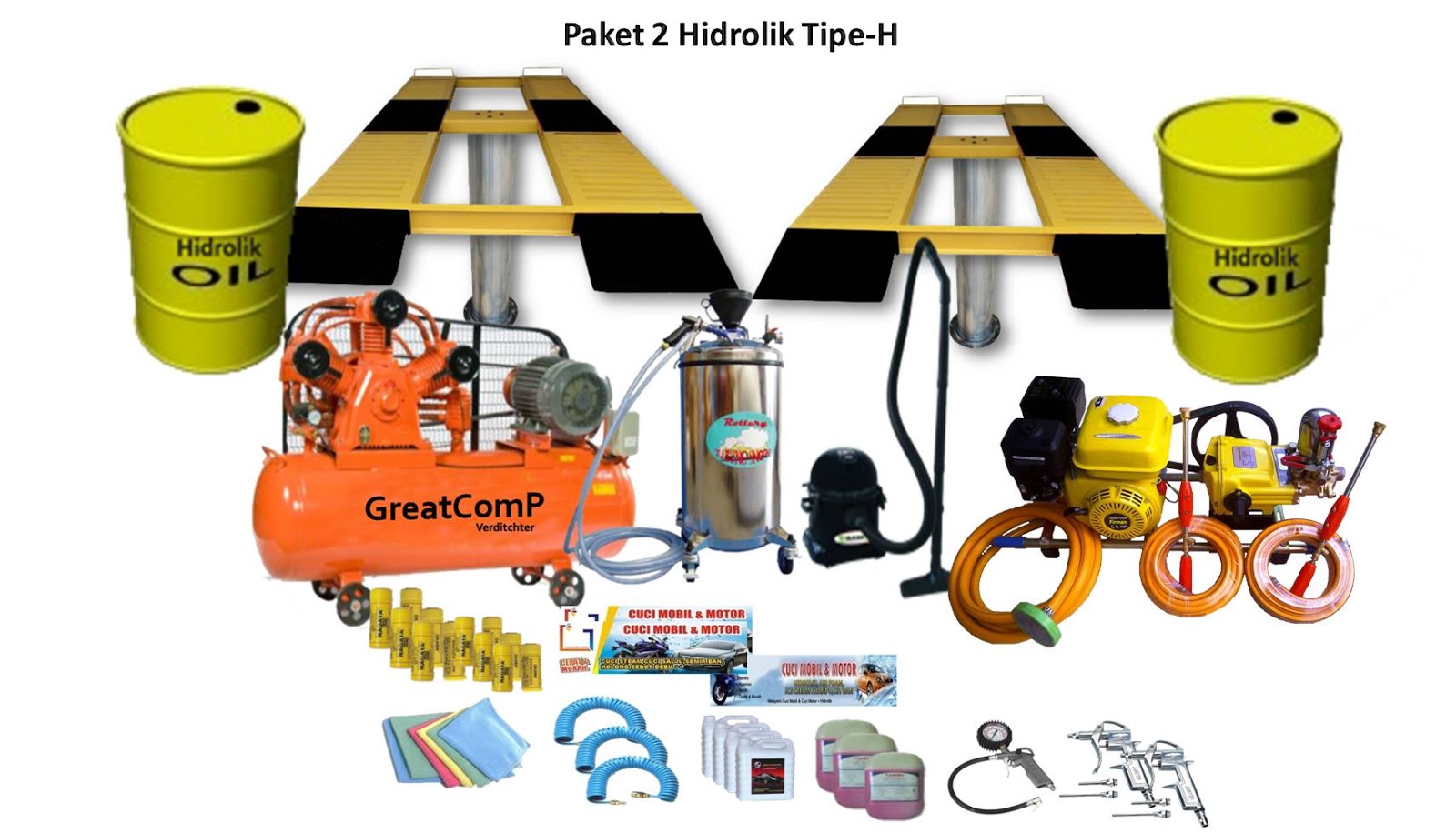 Paket Cuci Mobil Hidrolik-H ~ MEGA AUTO TEKNIK