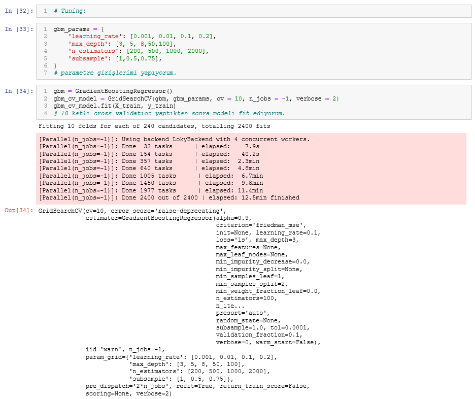 Python - GBM (Regresyon)