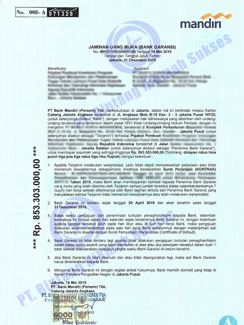 Surety Bond: Jaminan Pembayaran Uang Muka (Advance Payment Bond)