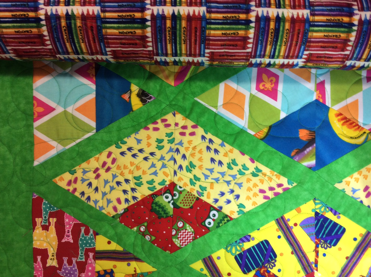 koolkat's quilting blog: Green theme in today's quilts