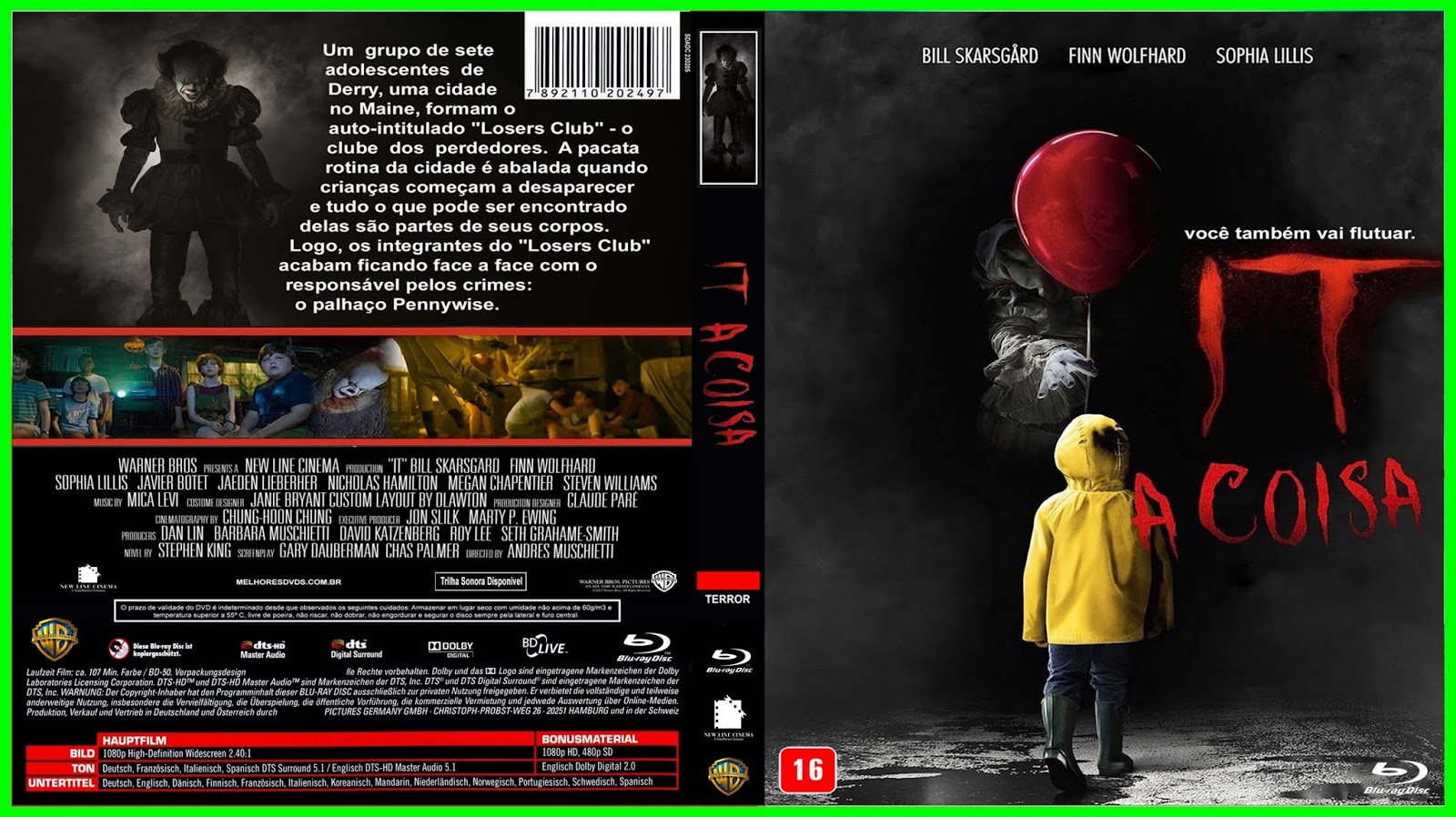 CAPAS DVD-R GRATIS: IT A Coisa - Blu Ray (Pedido)