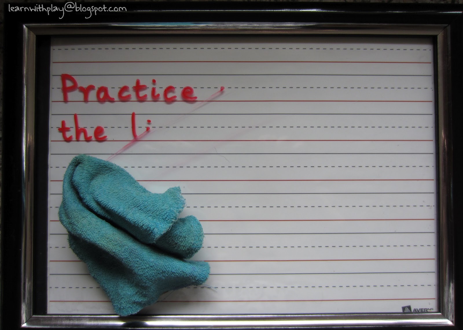 Learn with Play at Home: DIY Writing Board