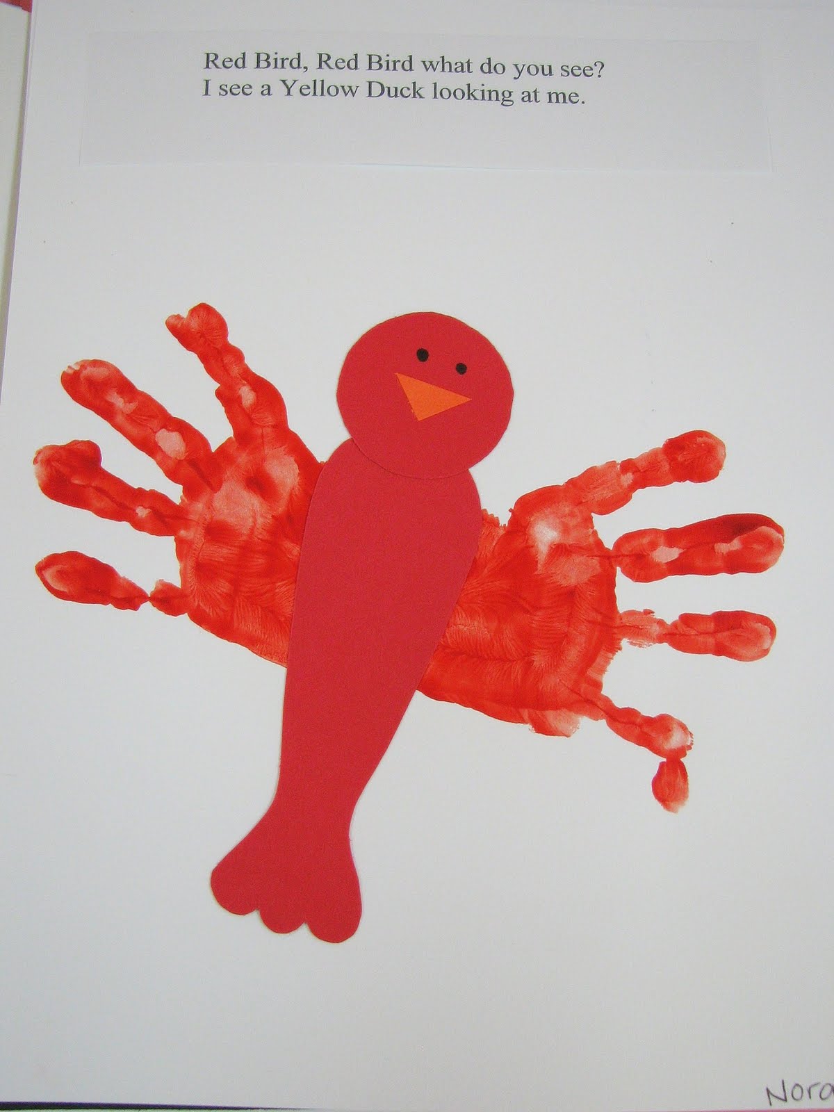Preschool Ideas For 2 Year Olds: Brown Bear Hand Print Book