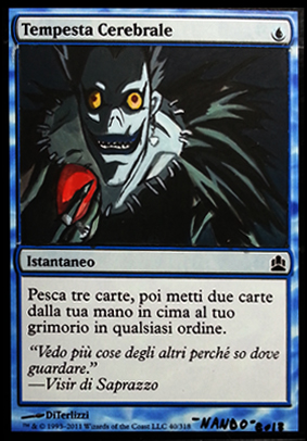 Fernando Delgado Art: MTG Altered Card: Brainstorm Death Note