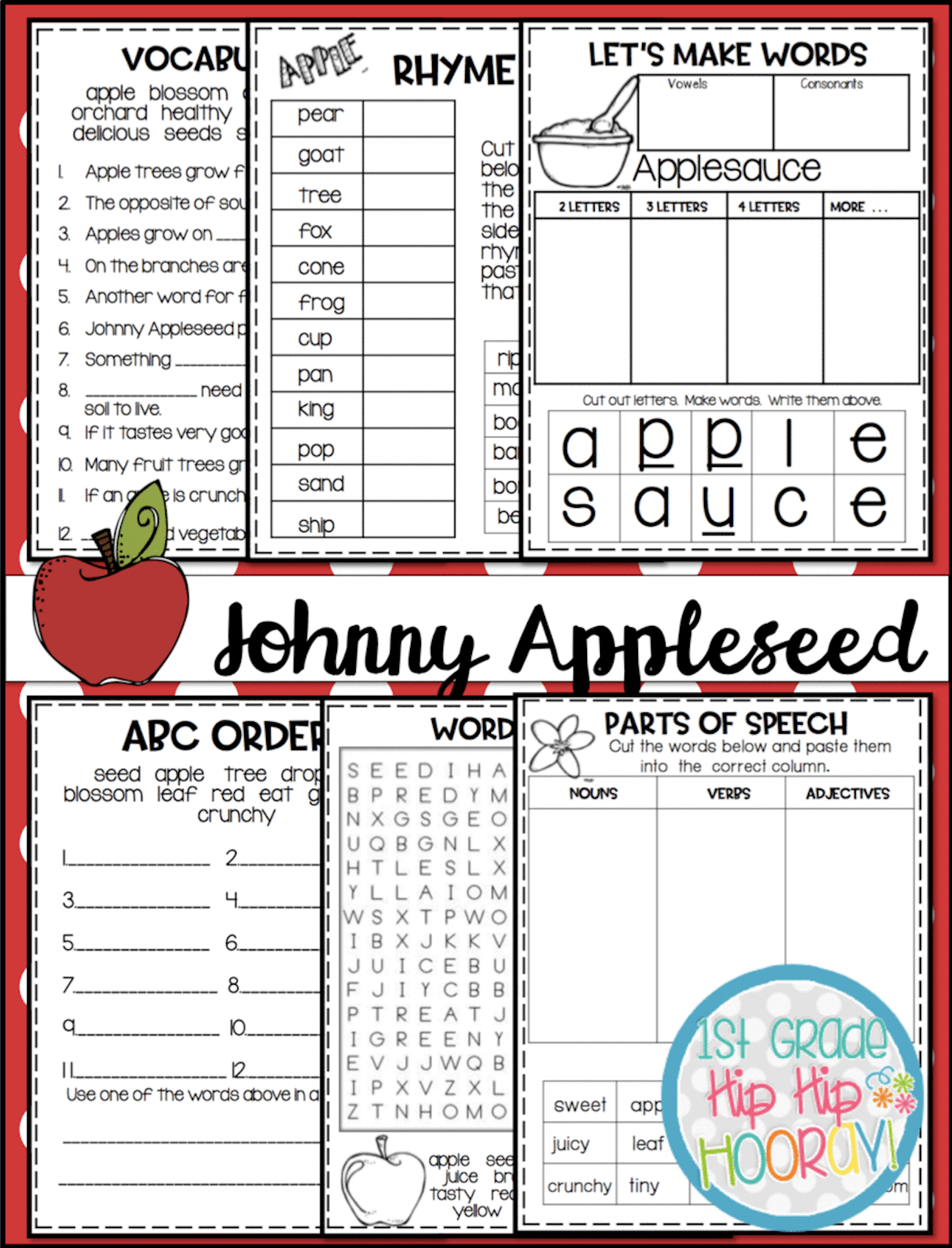 1st Grade Hip Hip Hooray!: Johnny Appleseed