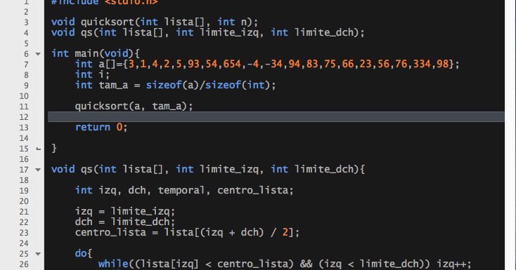 Aprende Lenguaje C: QUICKSORT