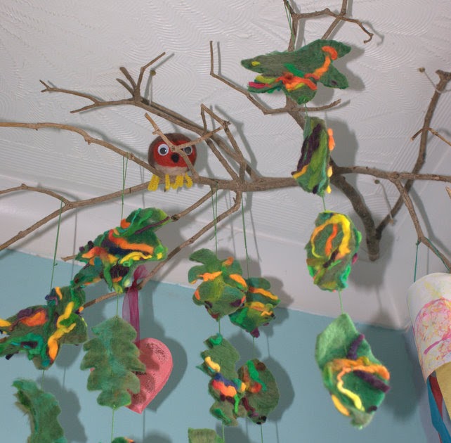 Taming the Goblin: Felt leaf mobile