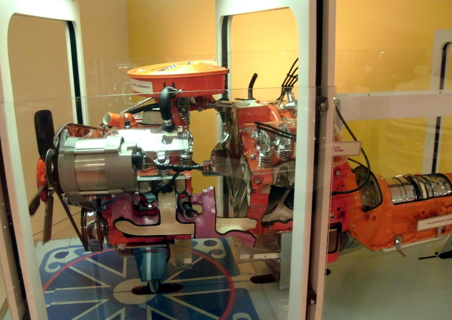 the Chevrolet display engines and transmissions made for the 1964 ...