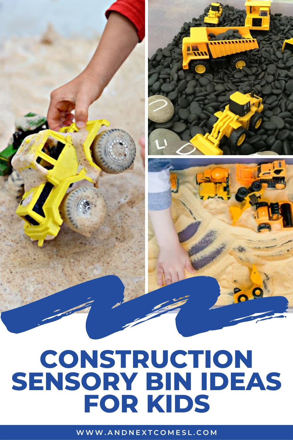 15+ Awesome Construction Sensory Bin Ideas for Kids | And Next Comes L ...