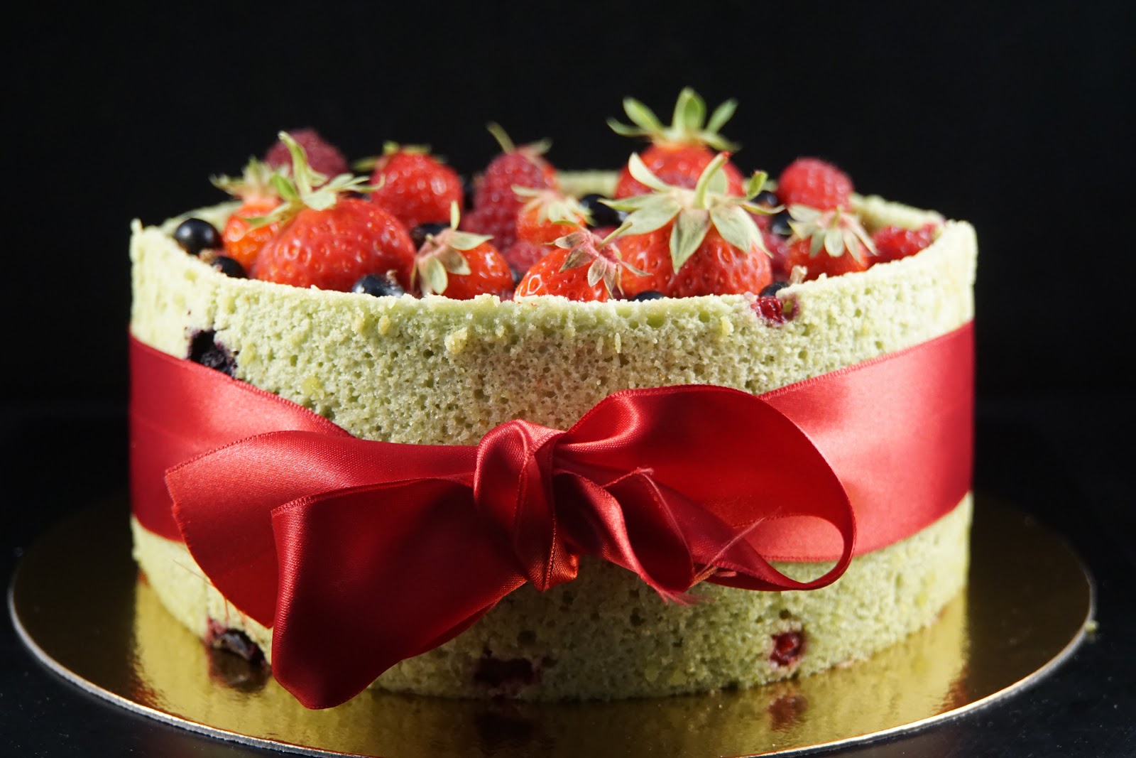 "Charlotte" pistache-fruits rouges