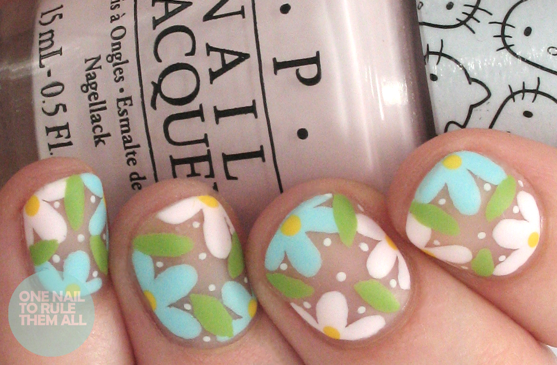 One Nail To Rule Them All: First Day of Spring, Negative Space Florals