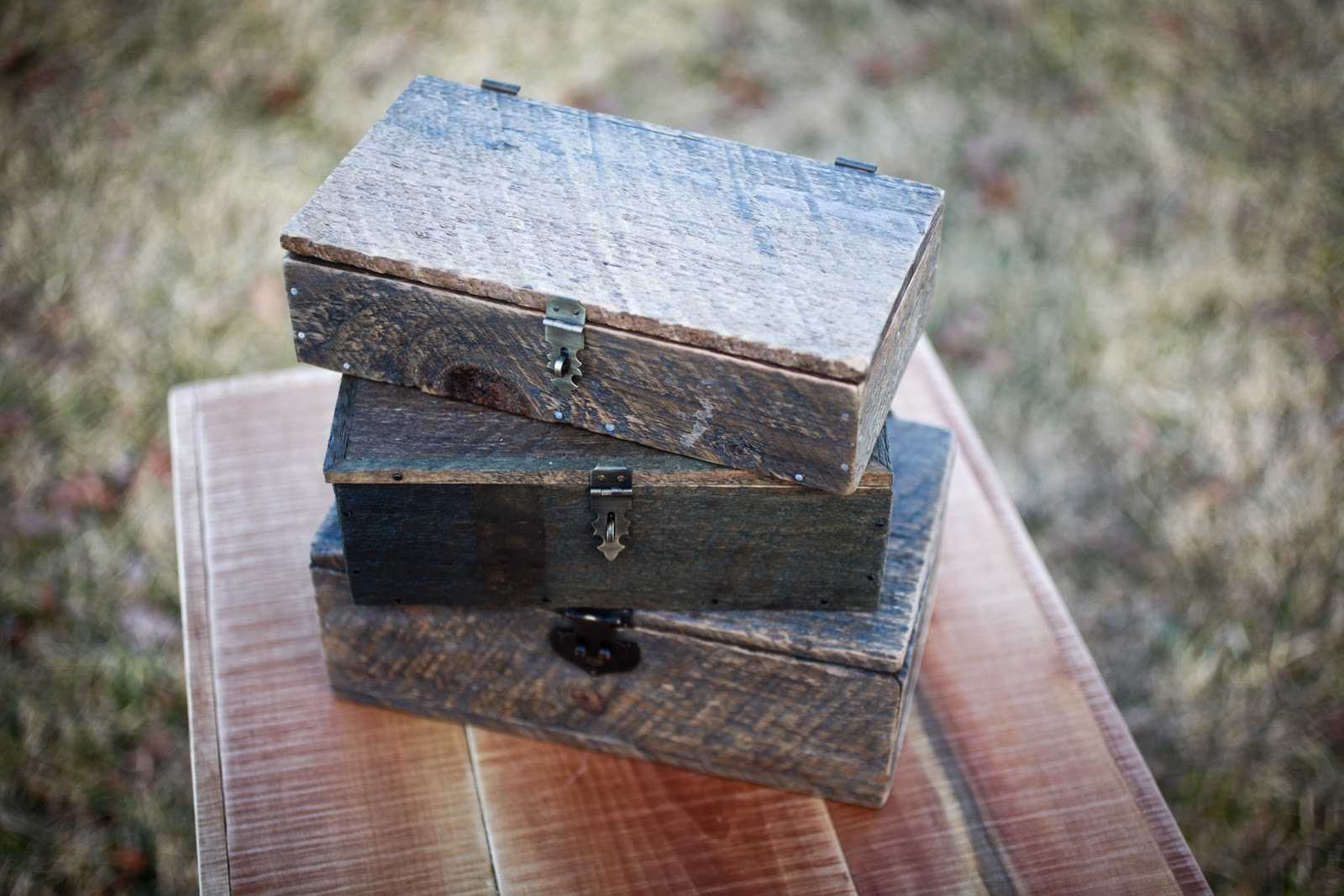 -Blue Mountain Woodworks-: Barn Wood Keepsake Boxes