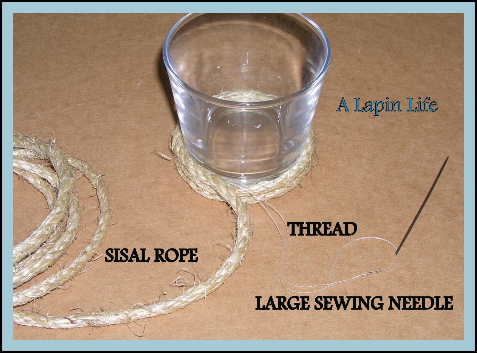 A Lapin Life: DIY Sisal Rope on Glass