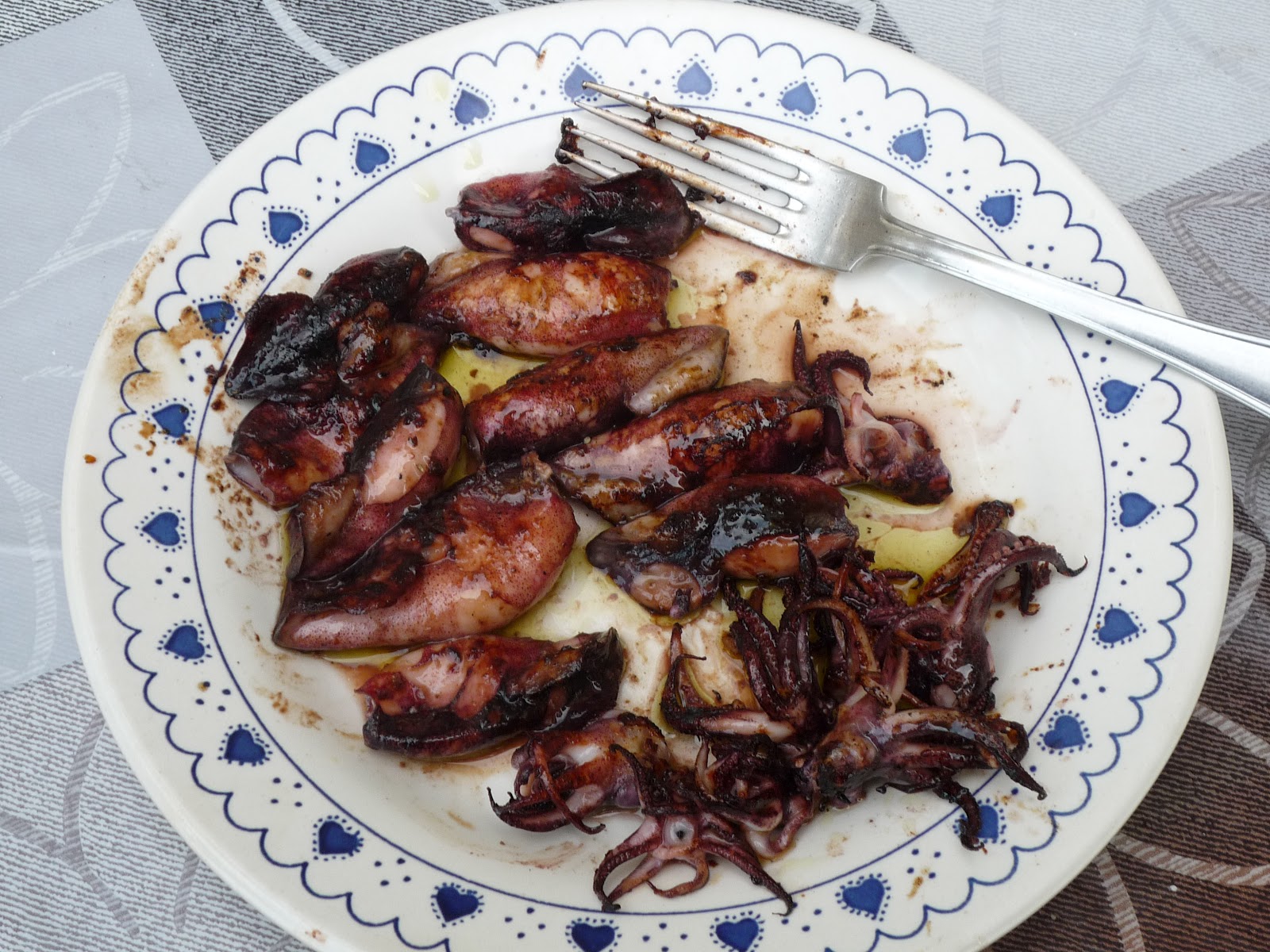 Lignje na žaru / Olihně na grilu - Markétčina kuchařka