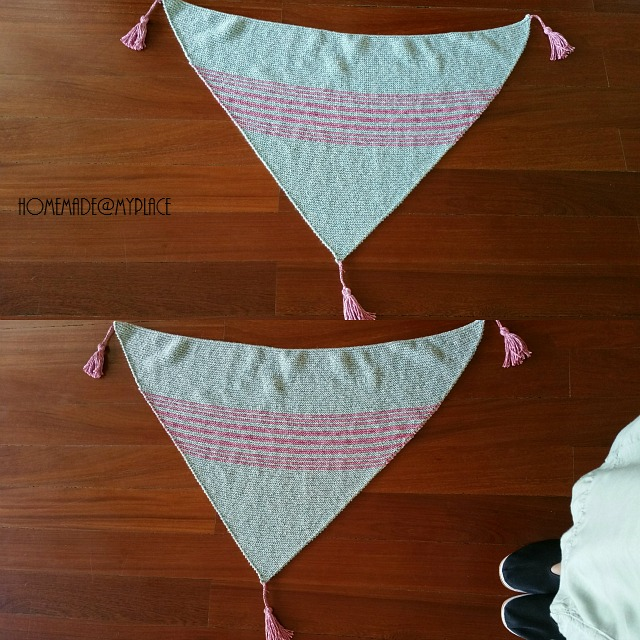 Make it ! Knitted triangular scarf