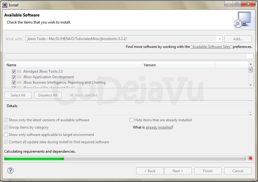 CoDejaVu: Instalando el Plugin JBoss Tools En Eclipse