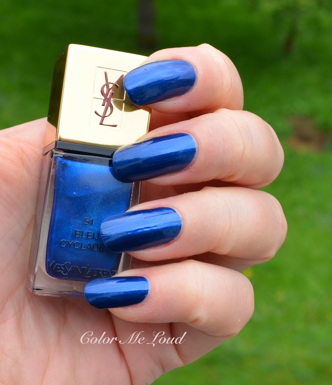 Yves Saint Laurent La Laque Couture #50 Bleu Celadon, #51 Bleu Cyclades ...