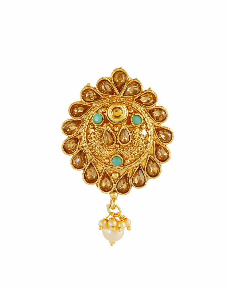 Golden saree pins jewellery