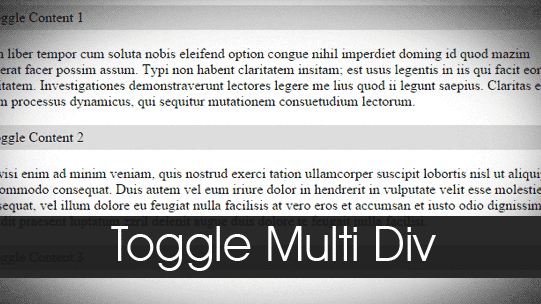Membuat Toggle Multi Div Content Di Postingan Blog