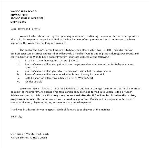 School Sponsorship Letter Template ~ Resume Letter School Sponsorship Letter Template ~ Resume Letter