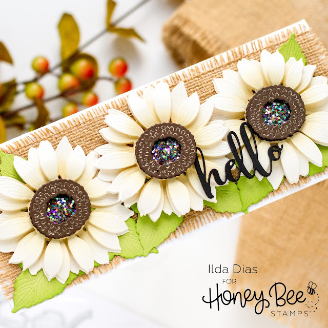 I Love Doing All Things Crafty: White Sunflower Slimline Hello Card ...