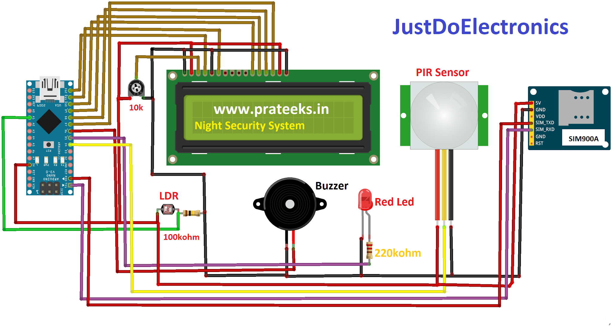 Pir And Ldr Based Night Security System