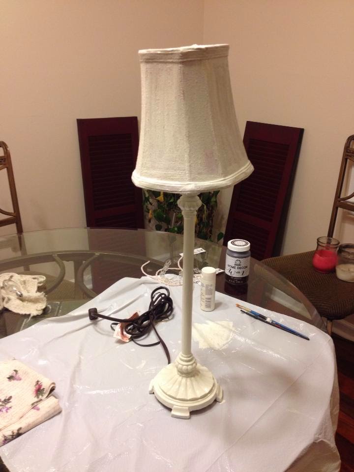 Whimsical Stew: DIY: Turn a Junk Shop Lamp Into a Beautiful Shabby Chic ...