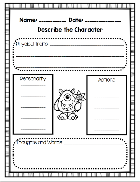 Character Description - Monster Style! - Today in Second Grade