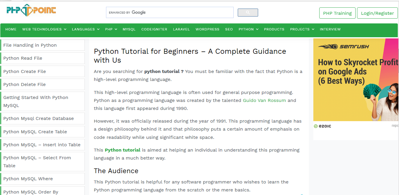 Top 10 Python Learning Website