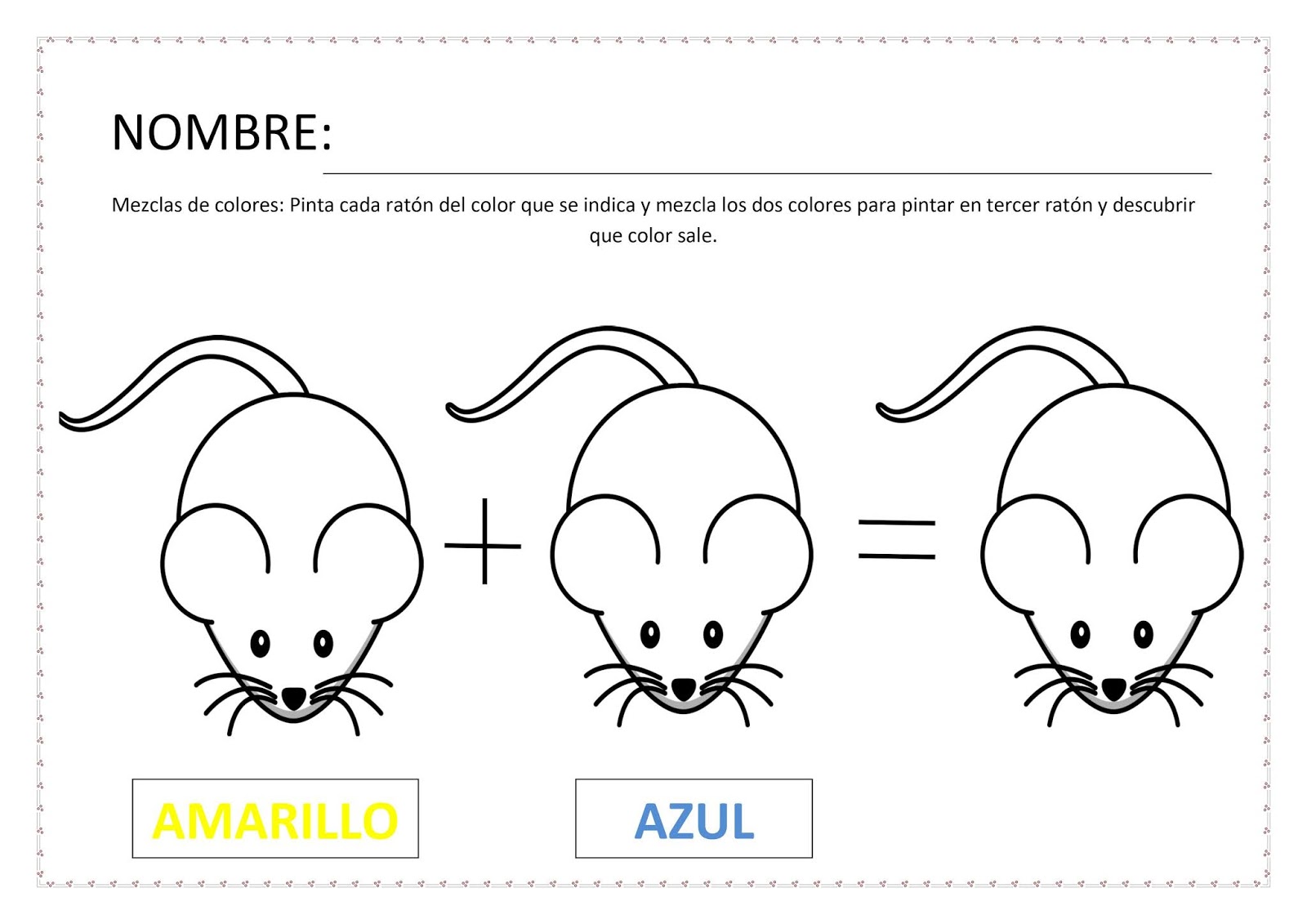 INFANTIL SANTA MARÍA: ACTIVIDADES CON LOS RATONES DEL CUENTO