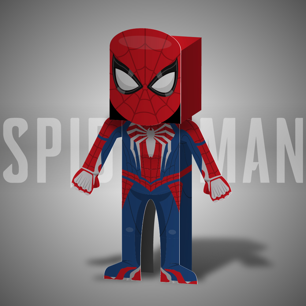 Dmand: Mini Papercraft: Spider-man Ps4 papertoys