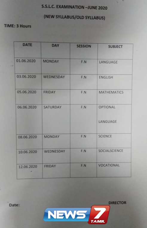 TNPSC உலகம்: 10th Standard Public Exam June 2020 - New Time Table ...