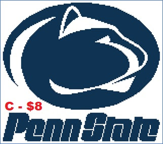 EASY PATTERNS: Penn State University PSU Nittany Lions cross-stitch pattern